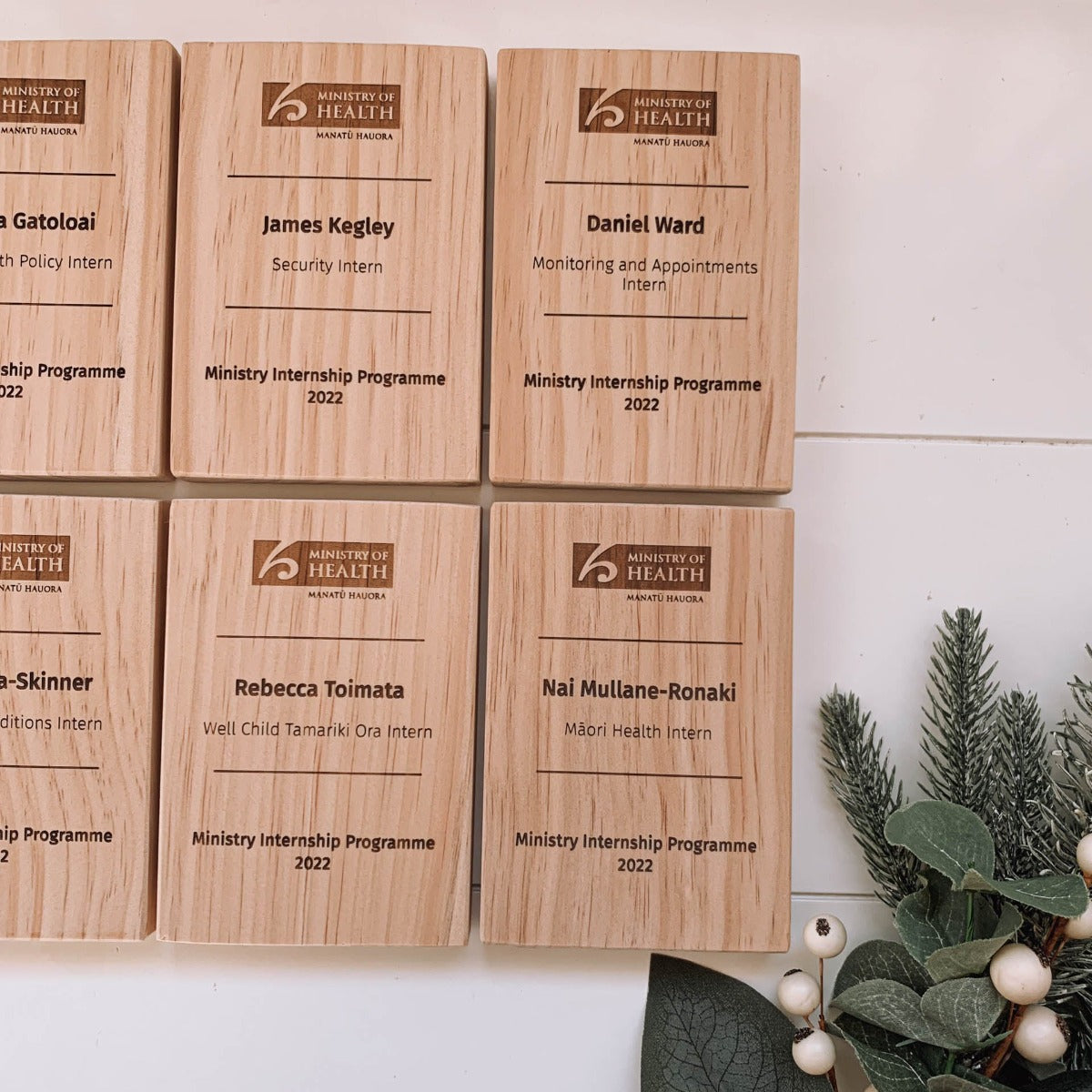 Custom Order - MOH | Corporate Wood Engraved Plaques– The Occasion Co.